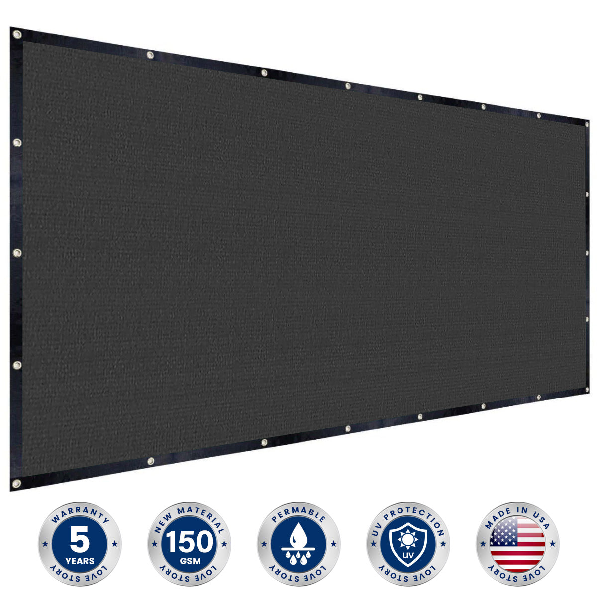 LOVE STORY Balcony Privacy Screen Fence Cover for Deck Porch Patio