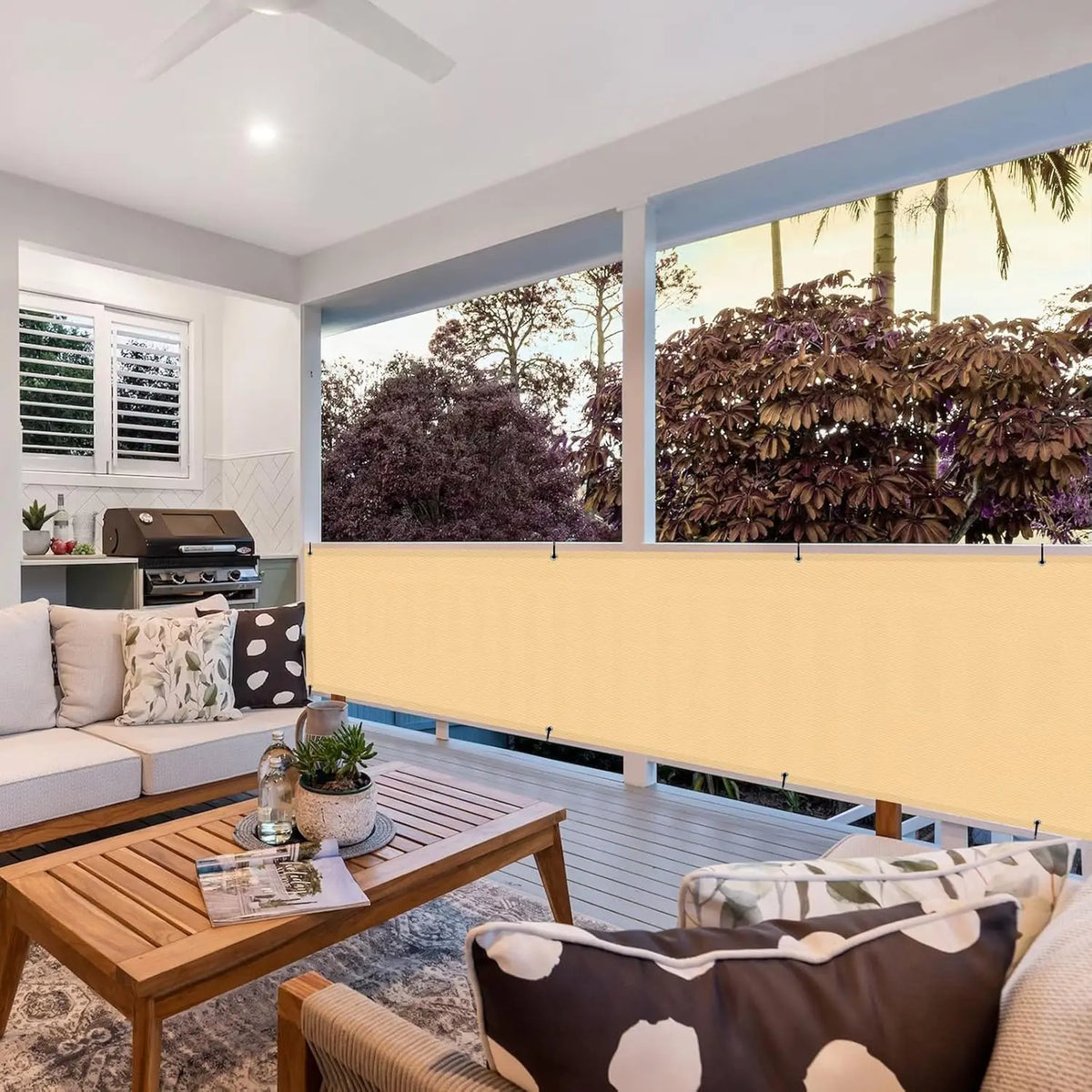 LOVE STORY Waterproof Balcony Privacy Screen Fence